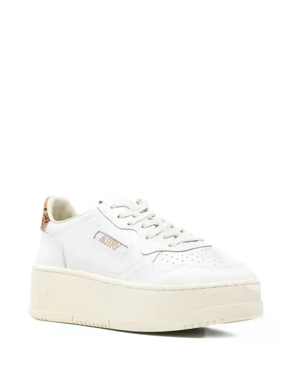AUTRY Medalist Platform Leopard-panel Sneakers