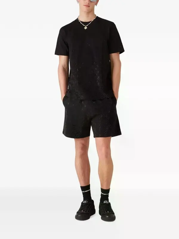Casablanca Crystal Monogram Shorts - Black