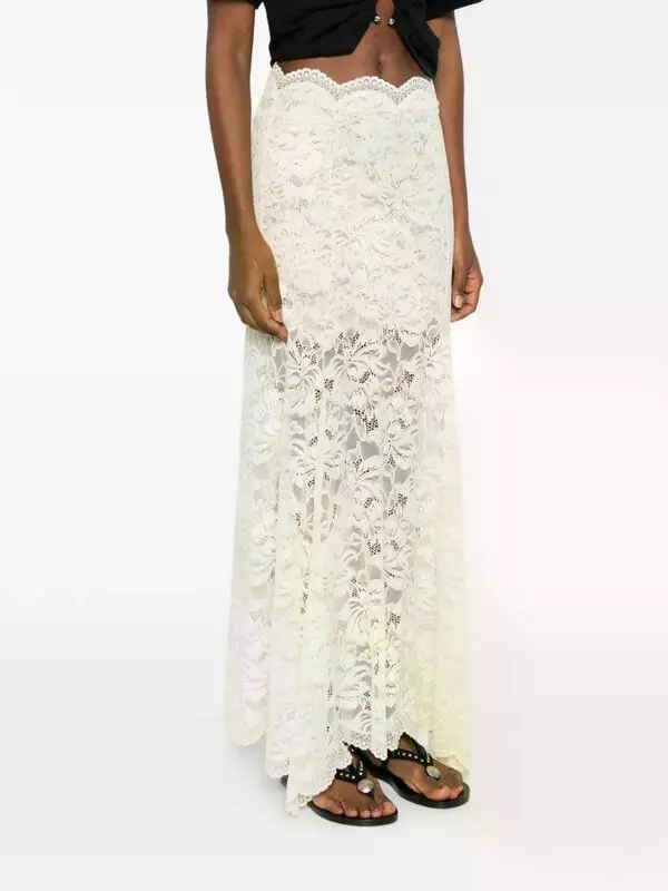 Rabanne Lace Maxi Skirt - Neutrals