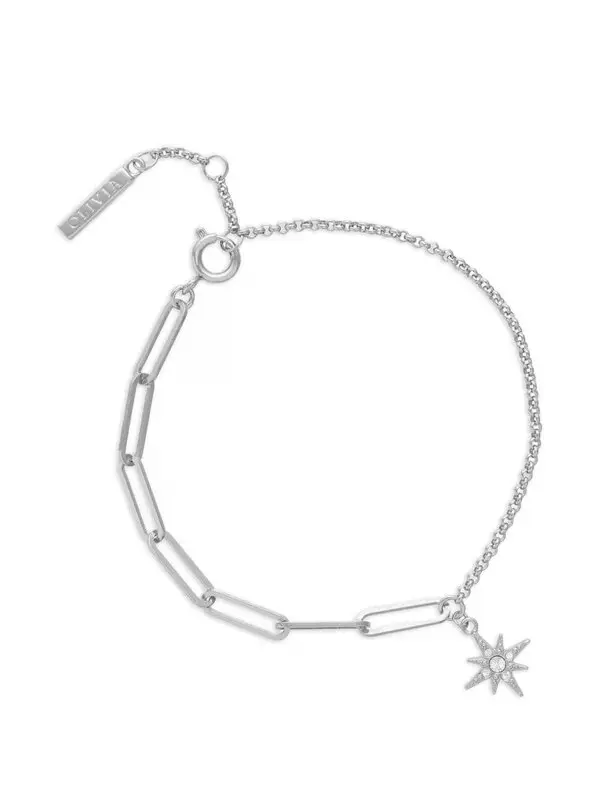 OLIVIA BURTON Celestial North Star Mismatch Bracelet - Silver