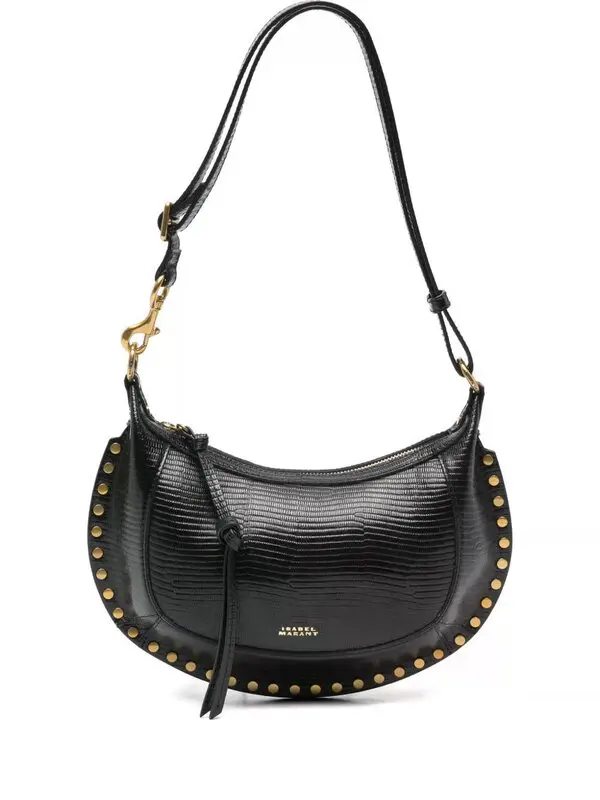 Isabel Marant Oskan Lizard-effect Studded Shoulder Bag