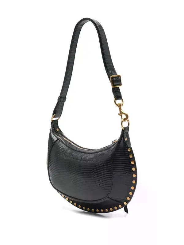 Isabel Marant Oskan Lizard-effect Studded Shoulder Bag