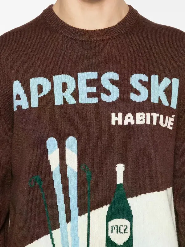 MC2 SAINT BARTH Intarsia Knit Sweater - Brown