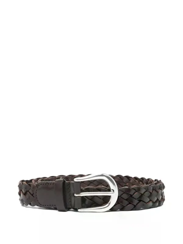 Studio Nicholson Plaited Leather Belt - Brown