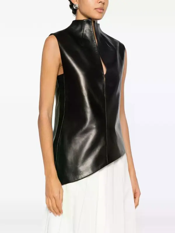 Khaite Von High-neck Asymmetric Top
