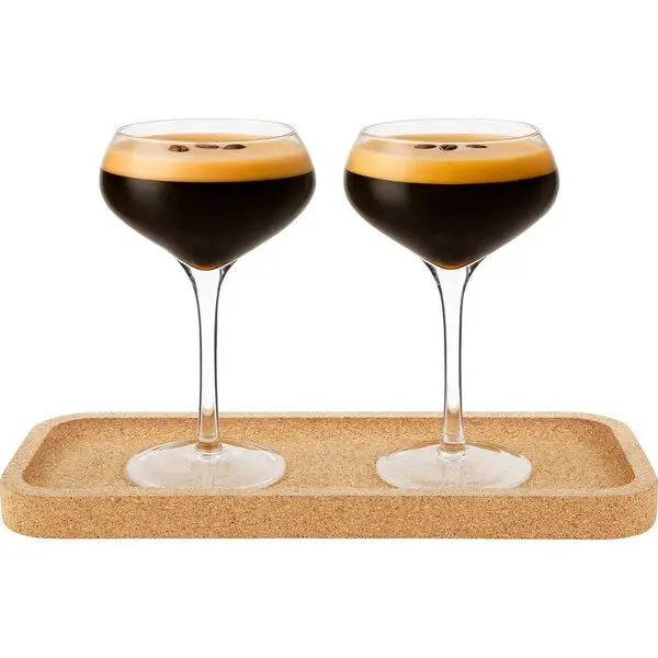 Final Touch Espresso Martini Set3 Pieces10 Oz - Clear