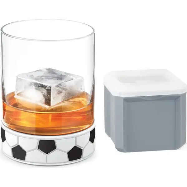 Final Touch Kick-off Soccer / Football Tumbler With Ice Mould - Clear