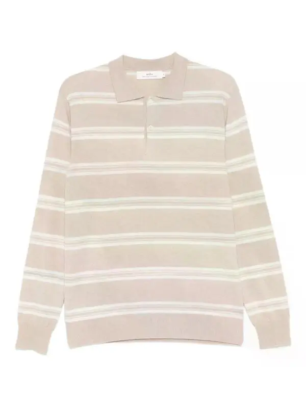 Arch4 Swansea Long-sleeve Polo Shirt - Neutrals