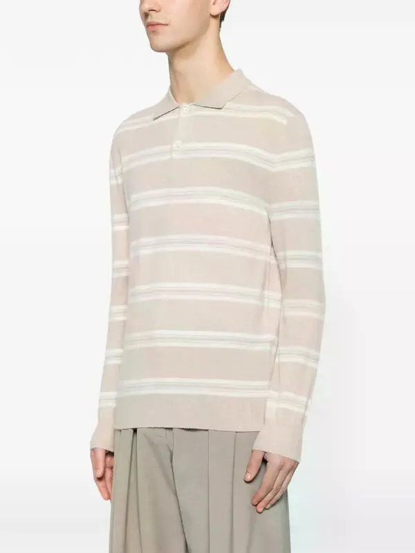 Arch4 Swansea Long-sleeve Polo Shirt - Neutrals