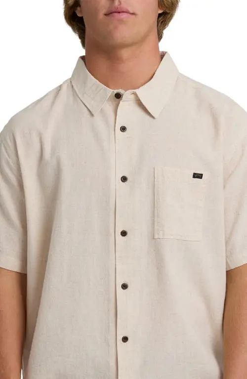 BILLABONG Victoria Short Sleeve Button-down Shirt - Off White