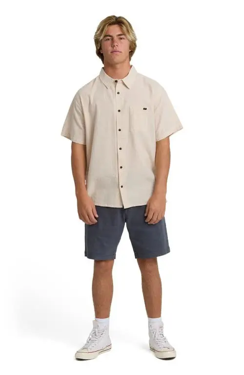 BILLABONG Victoria Short Sleeve Button-down Shirt - Off White