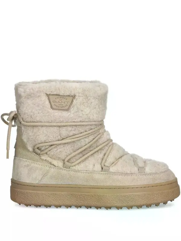Gant Lace-up Shearling Boots - Neutrals