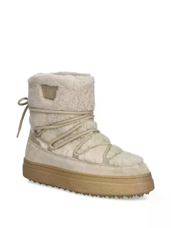 Gant Lace-up Shearling Boots - Neutrals