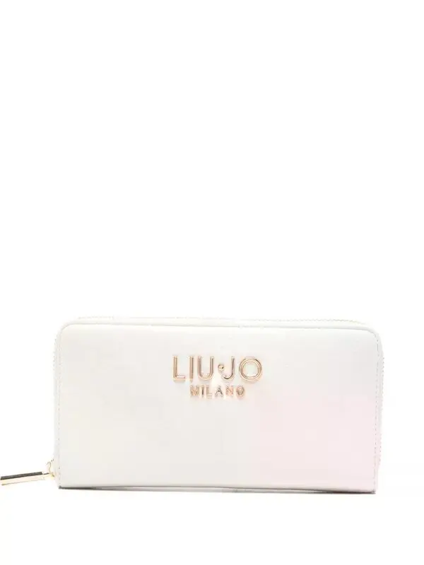 Liu Jo Large Logo Zip Wallet - White