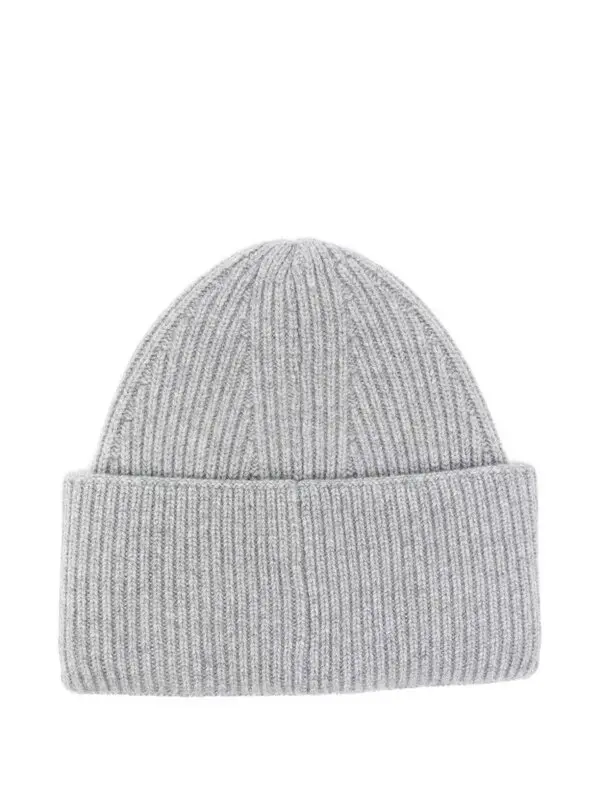 LANEUS Ribbed Knit Beanie - Grey