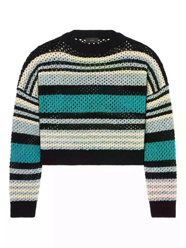 Alanui Striped Open-knit Sweater