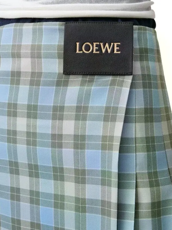 Loewe Pleated Wool-blend Skirt