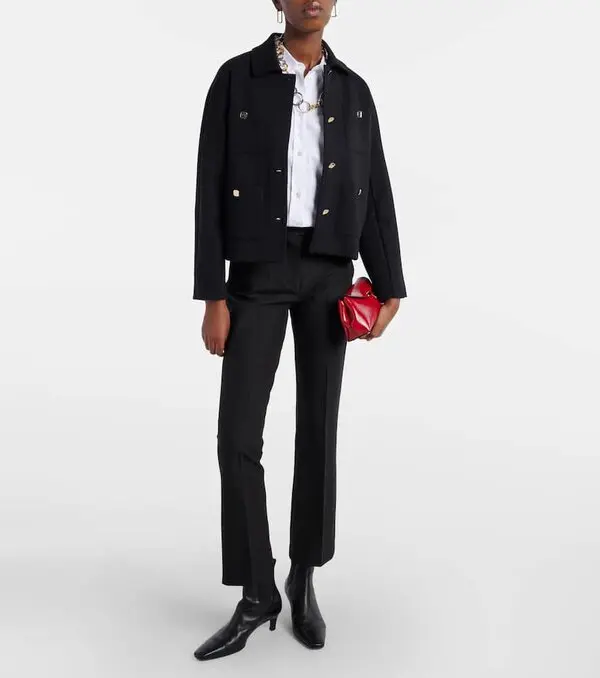 Max Mara Fatina Cropped Straight Pants - Black
