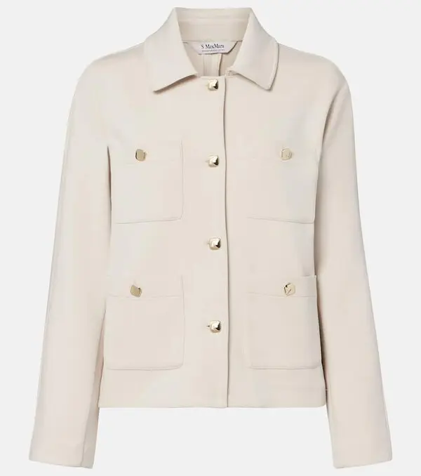 Max Mara Armonioso Cotton-blend Jersey Jacket - White