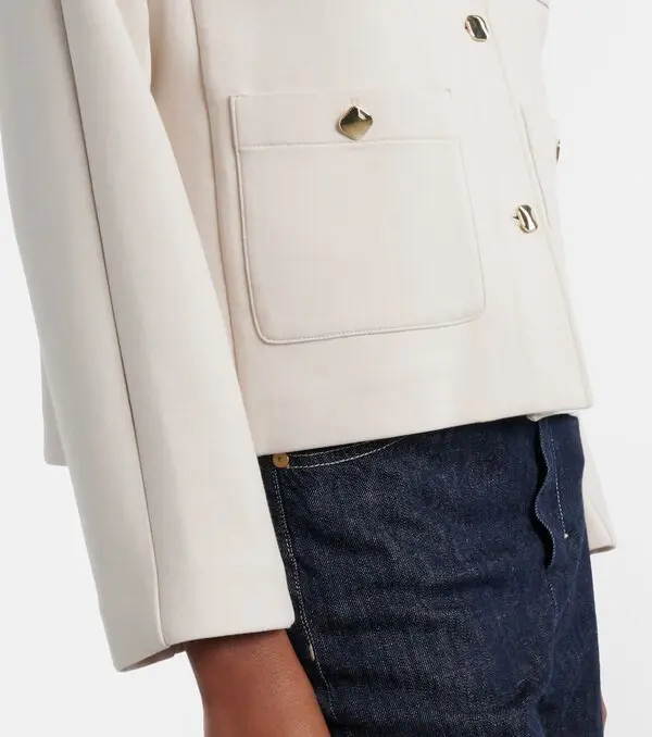 Max Mara Armonioso Cotton-blend Jersey Jacket - White