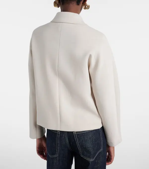 Max Mara Armonioso Cotton-blend Jersey Jacket - White