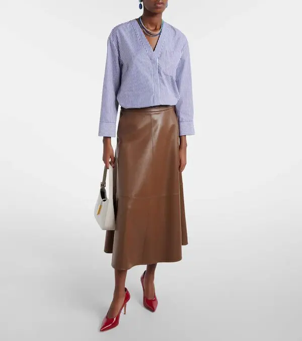Max Mara Ninfa Paneled Midi Skirt