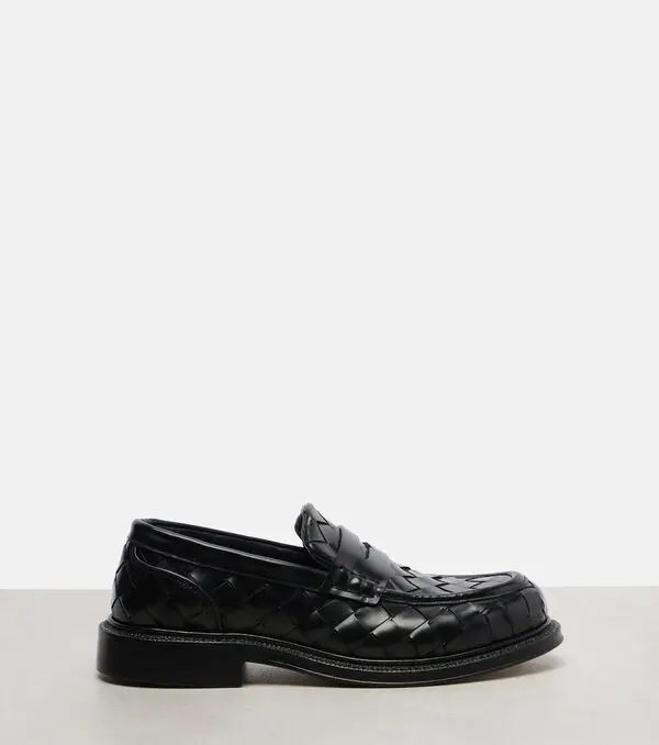 Bottega Veneta James Intrecciato Leather Loafers