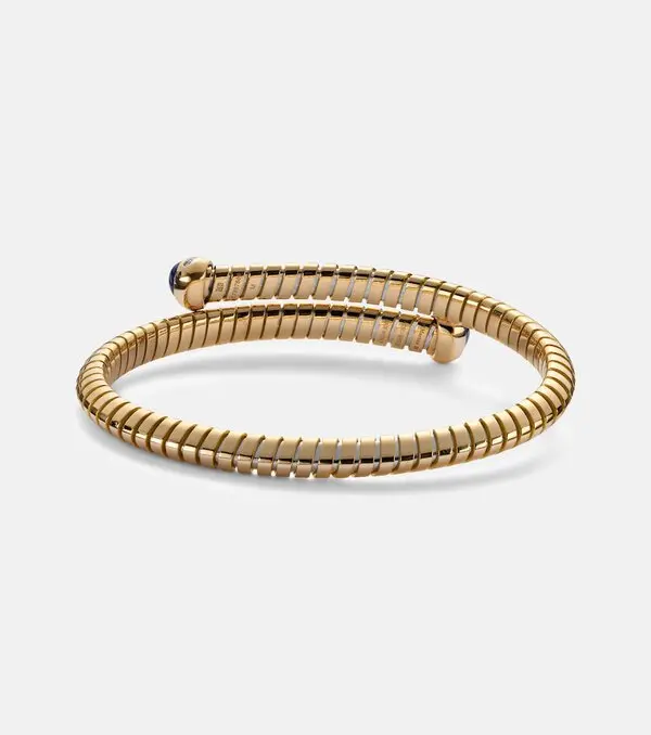 Marina B 18kt Yellow Bangle With Sapphires And Diamonds