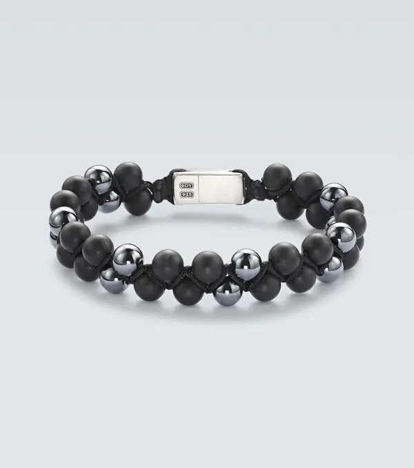 David Yurman Sterling Silver Onyx Bracelet - Black