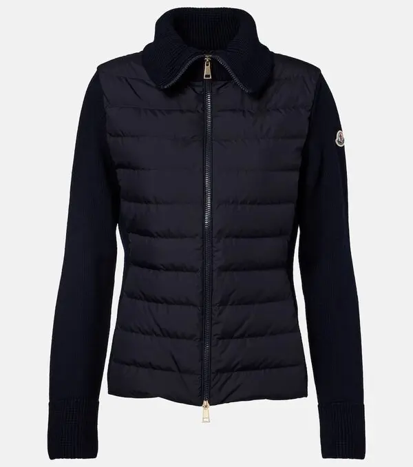 Moncler Paneled Quilted Down Jacket