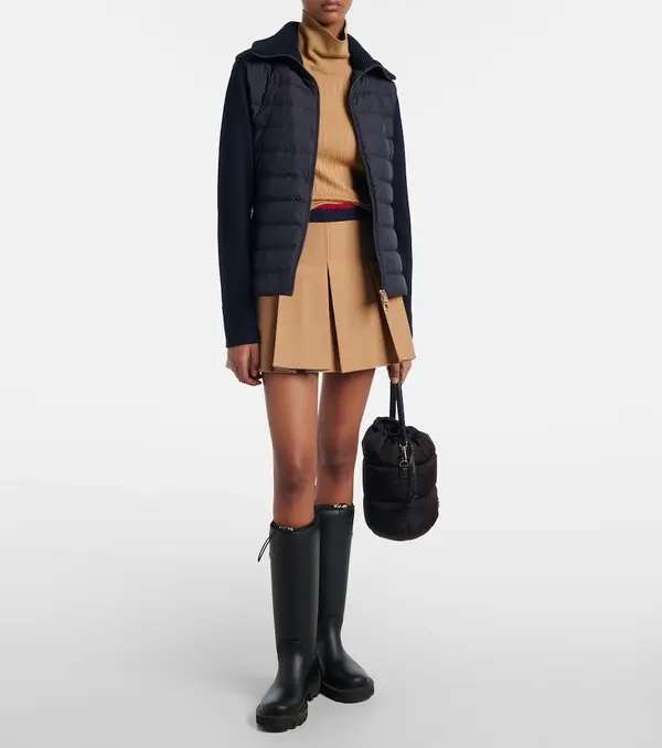 Moncler Paneled Quilted Down Jacket