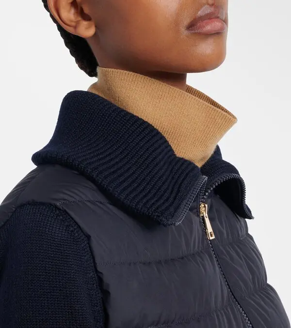 Moncler Paneled Quilted Down Jacket