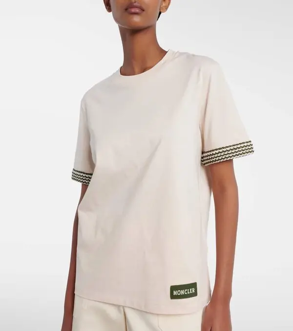 Moncler Cotton Jersey T-shirt - Beige