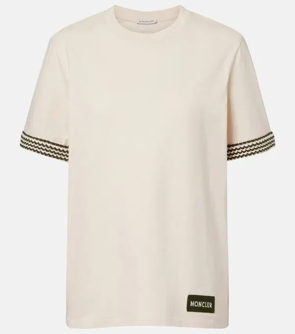 Moncler Cotton Jersey T-shirt - Beige