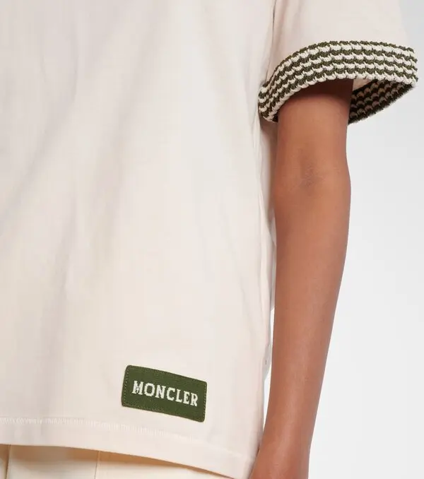 Moncler Cotton Jersey T-shirt - Beige