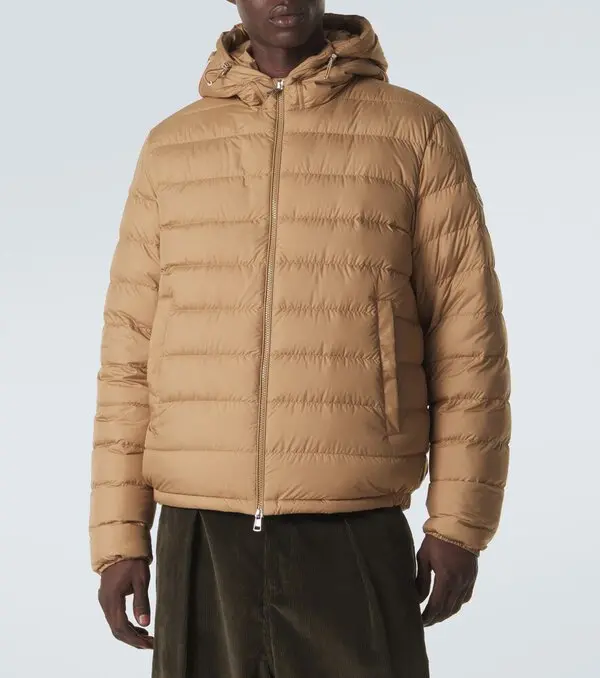 Moncler Cropped Down Jacket - Brown