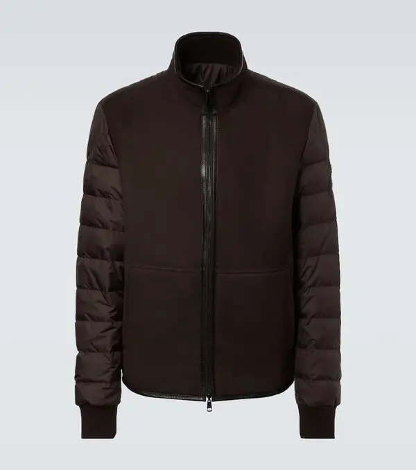 Moncler Reversible Shearling Down Jacket - Brown