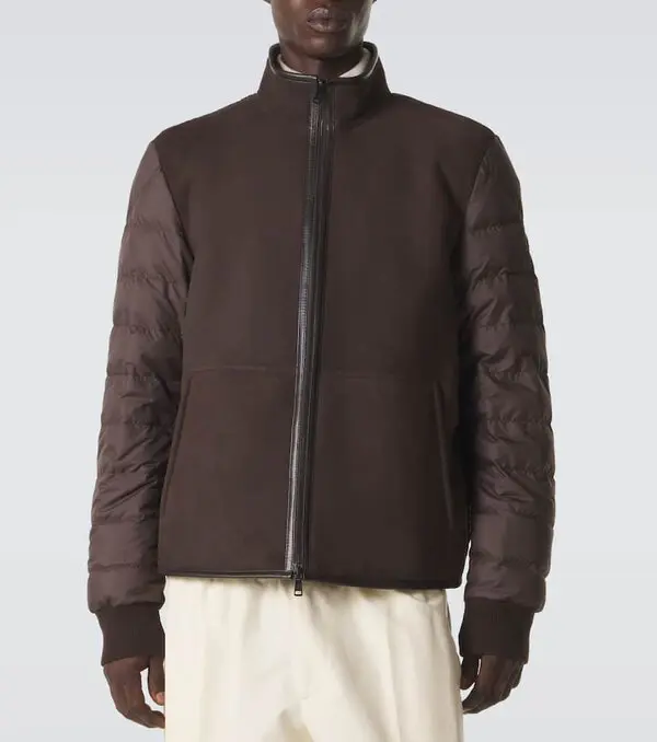 Moncler Reversible Shearling Down Jacket