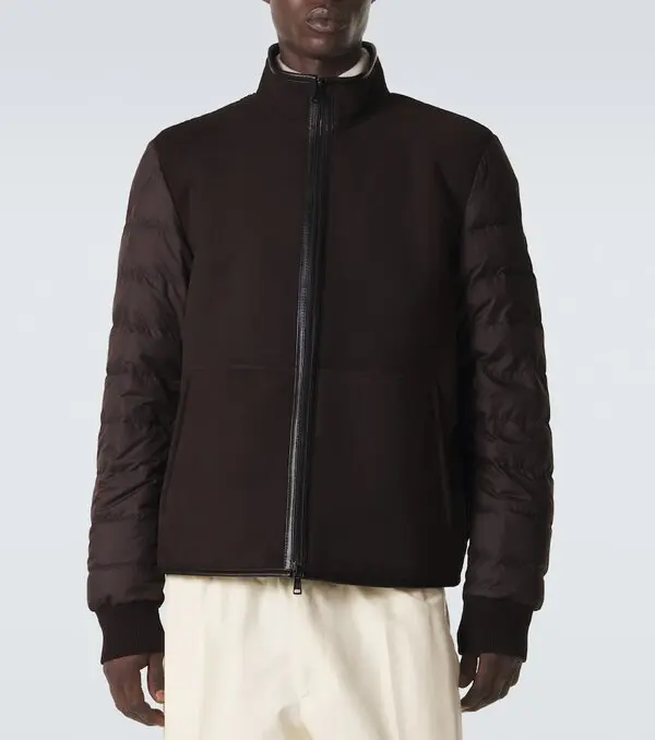 Moncler Reversible Shearling Down Jacket
