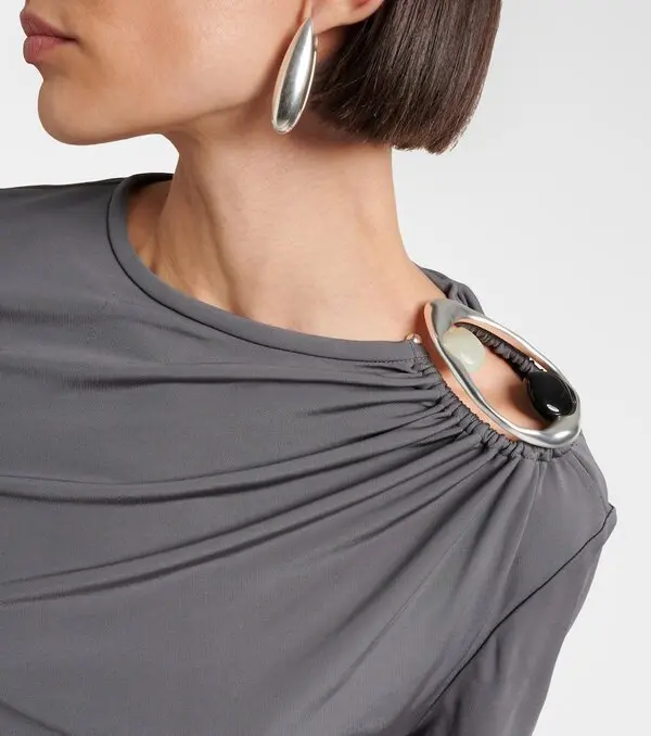 Christopher Esber Orica Embellished Jersey Top