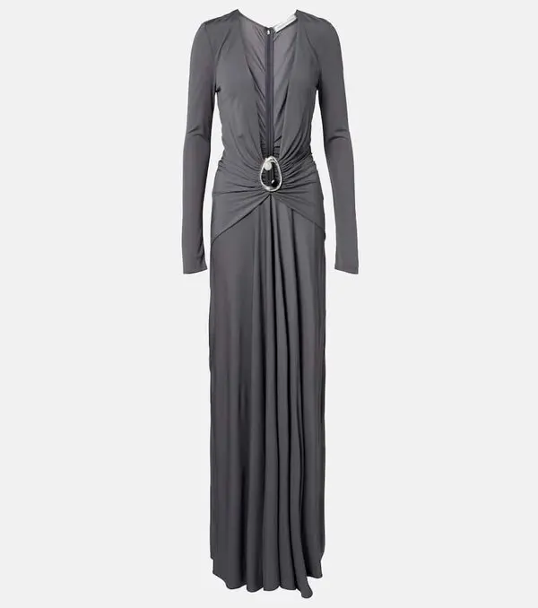 Christopher Esber Orica Embellished Jersey Maxi Dress - Blue