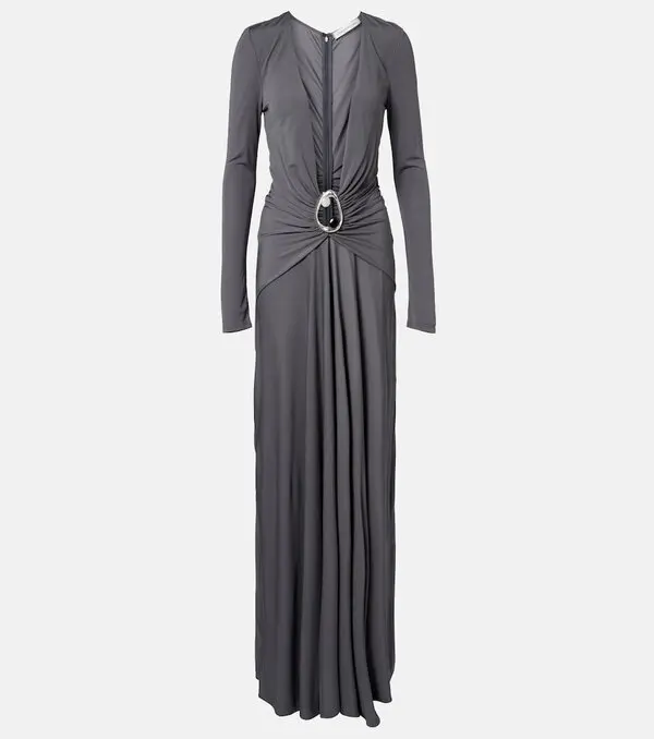 Christopher Esber Orica Embellished Jersey Maxi Dress - Blue