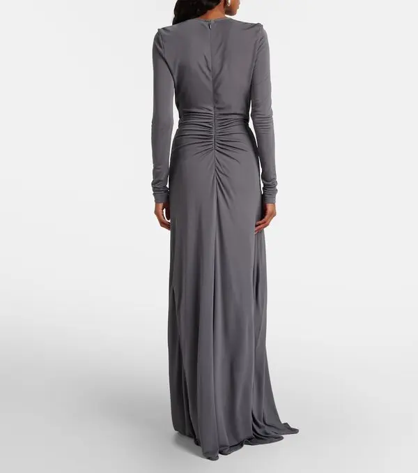 Christopher Esber Orica Embellished Jersey Maxi Dress - Blue
