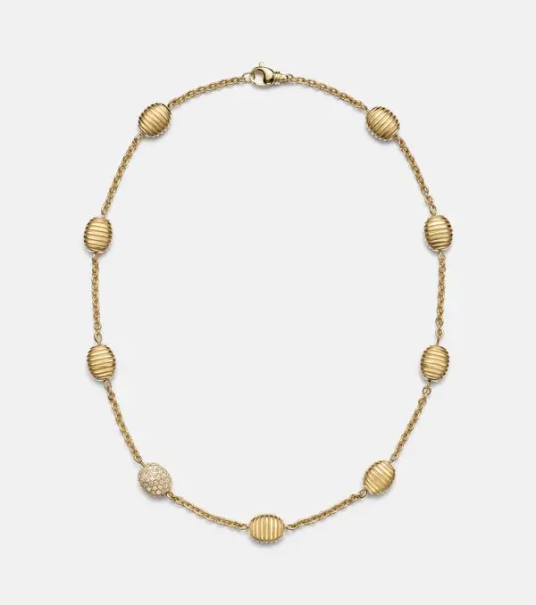 PAMELA ZAMORE Isla Diamond Station Necklace - Gold