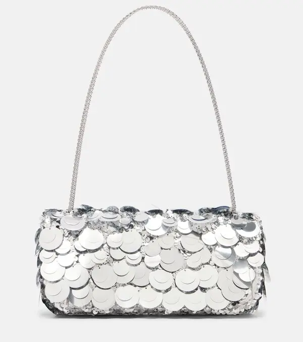 Rabanne Sparkle Sequin Shoulder Bag - Silver