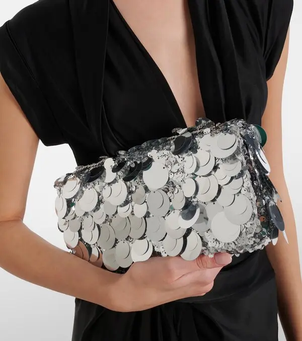 Rabanne Sparkle Sequin Shoulder Bag - Silver