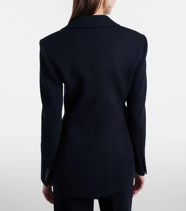 Max Mara Virgin Wool Jersey Blazer - Blue