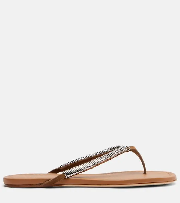 Christopher Esber Frida Embellished Thong Sandals - Beige