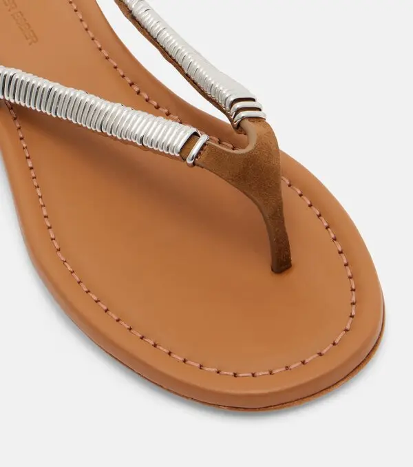 Christopher Esber Frida Embellished Thong Sandals - Beige