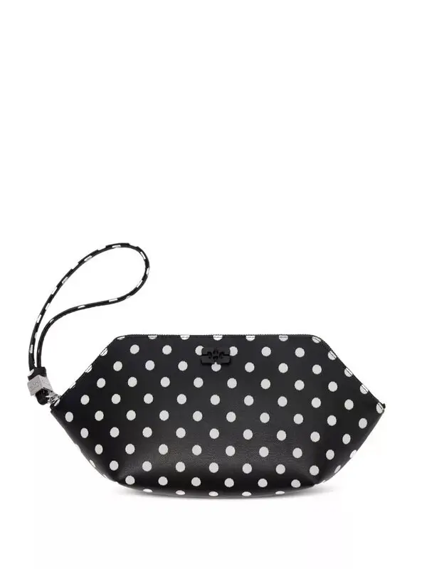 GANNI Polka-dot Wallet - Black